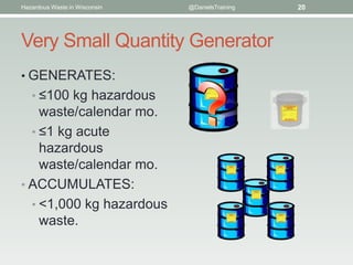 Requirements for Hazardous Waste Generators in Wisconsin | PPTX