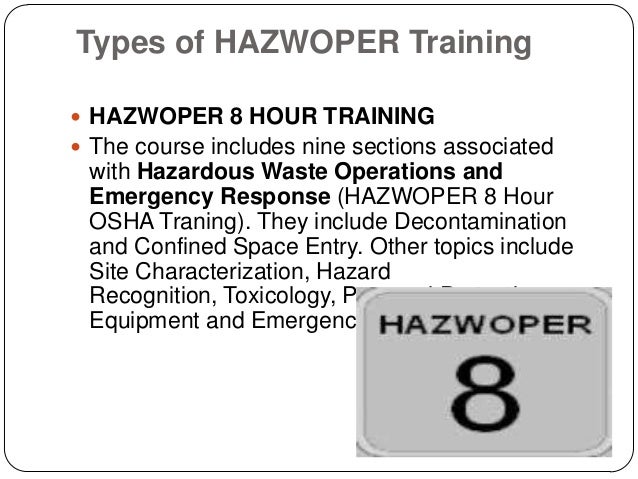 Requirements For Hazwoper Training