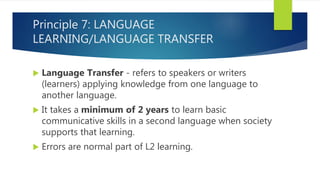 Requirements for principles of teaching 2 | PPT