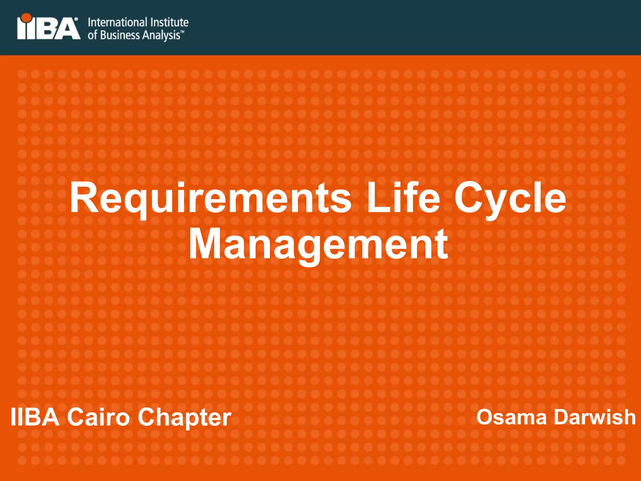 Requirements lifecycle management | PPTX