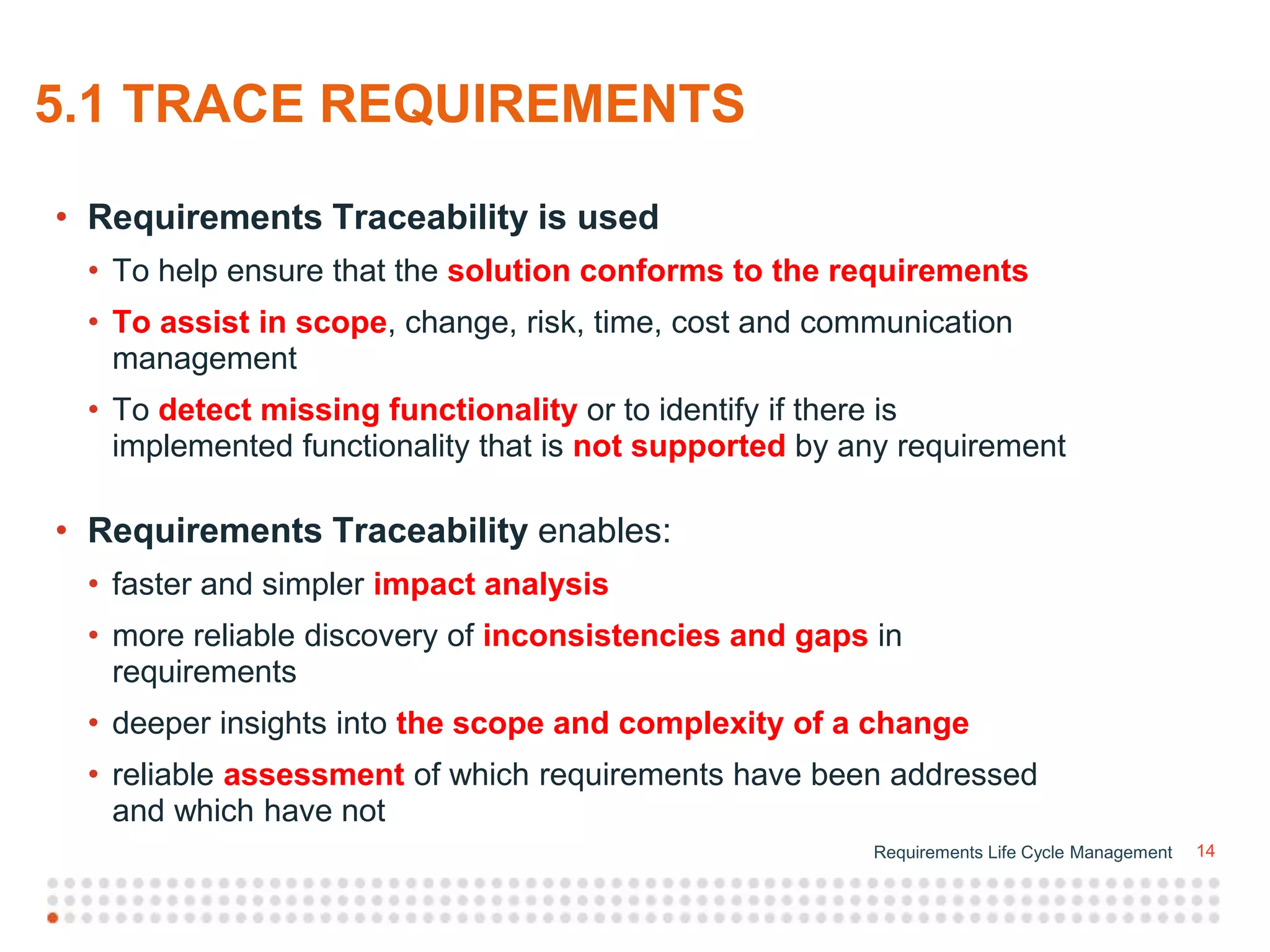 Requirements lifecycle management | PPTX