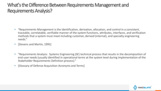 Requirements Management Using Innoslate | PPTX