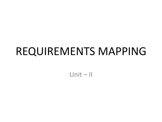 Requirements mapping | PPTX