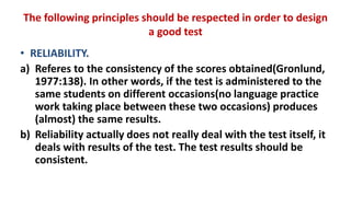 Requirements of a good test | PPTX | Standardized Testing | Educational ...