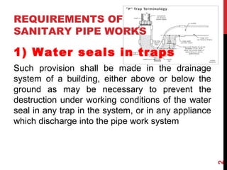 Requirements of sanitary pipe works | PPT