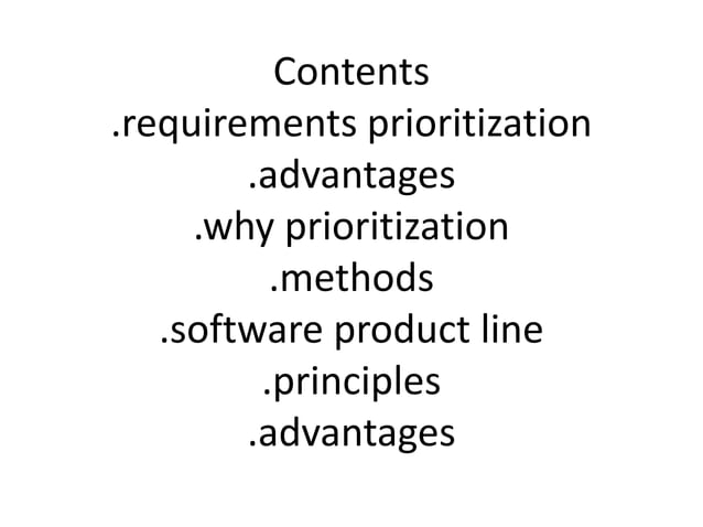 Requirements prioritization | PPTX | Business | Business and Finance