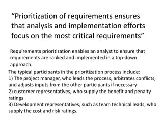 Requirements prioritization | PPTX