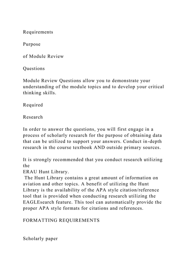 RequirementsPurposeof Module ReviewQuestionsModule R.docx