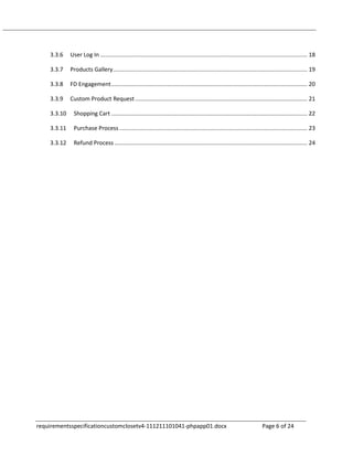 Custom Closet Requirements Specification v4 | DOCX