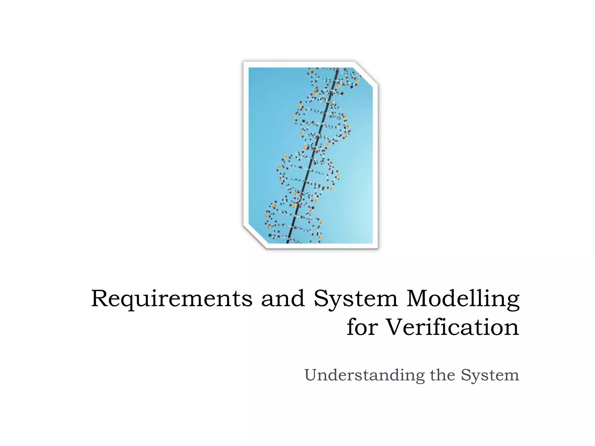 Requirements & system modelling for verification | PDF
