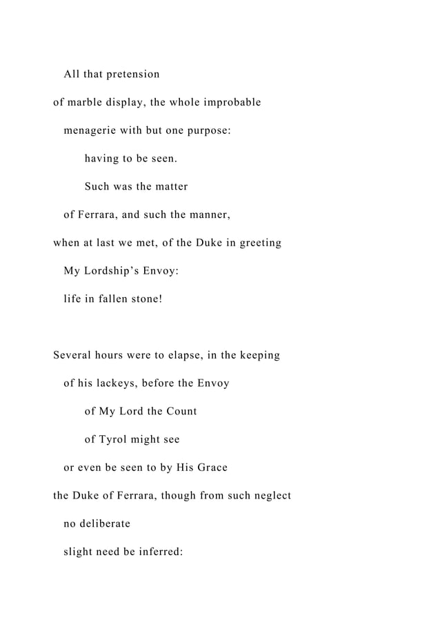 Requirement were reading several examples of dramatic poetry, .docx