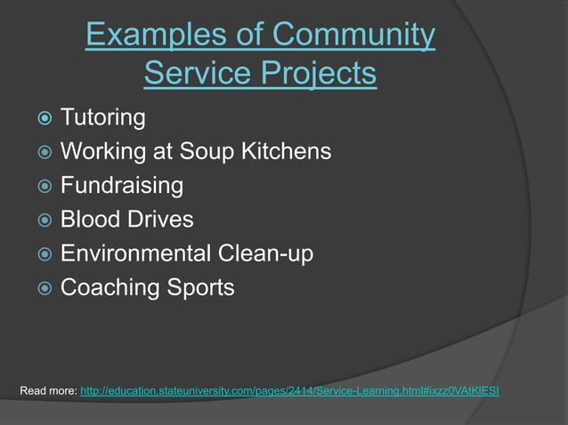 Requiring Community Service Powerpoint | PPTX