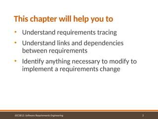 requirement tracing in Software Engineering | PPT