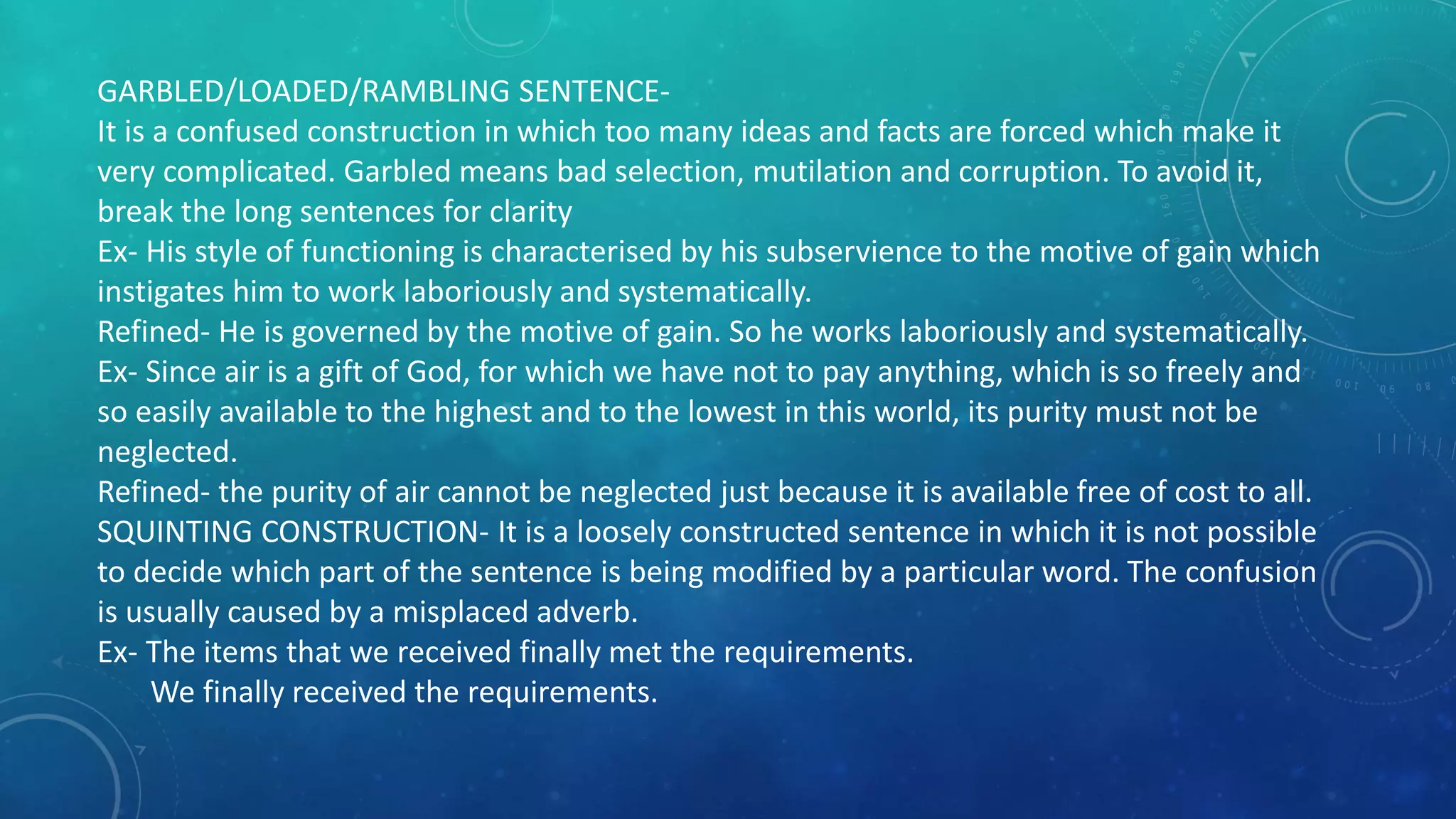 Requisites of a good sentence | PPTX