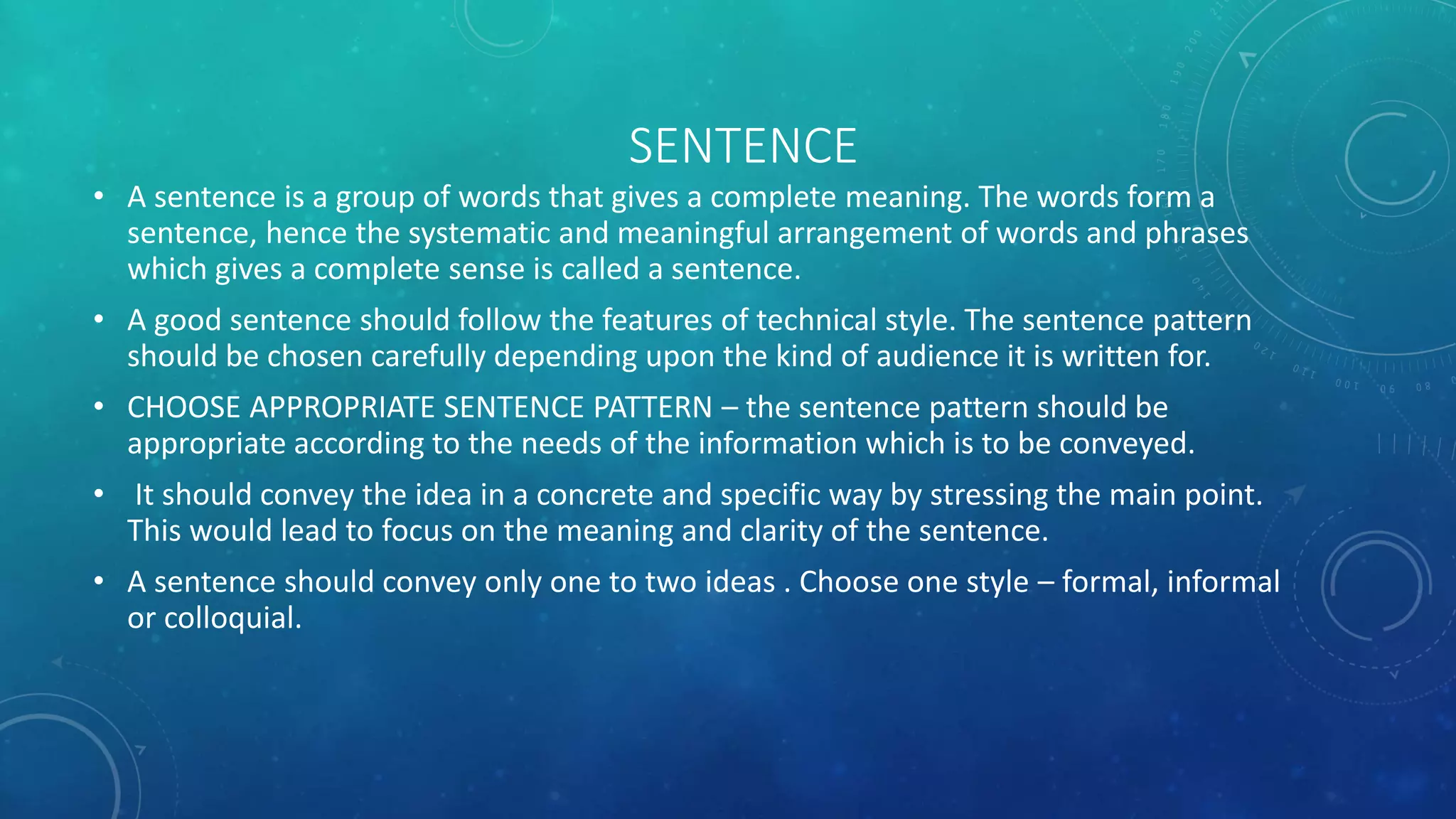 Requisites of a good sentence | PPTX