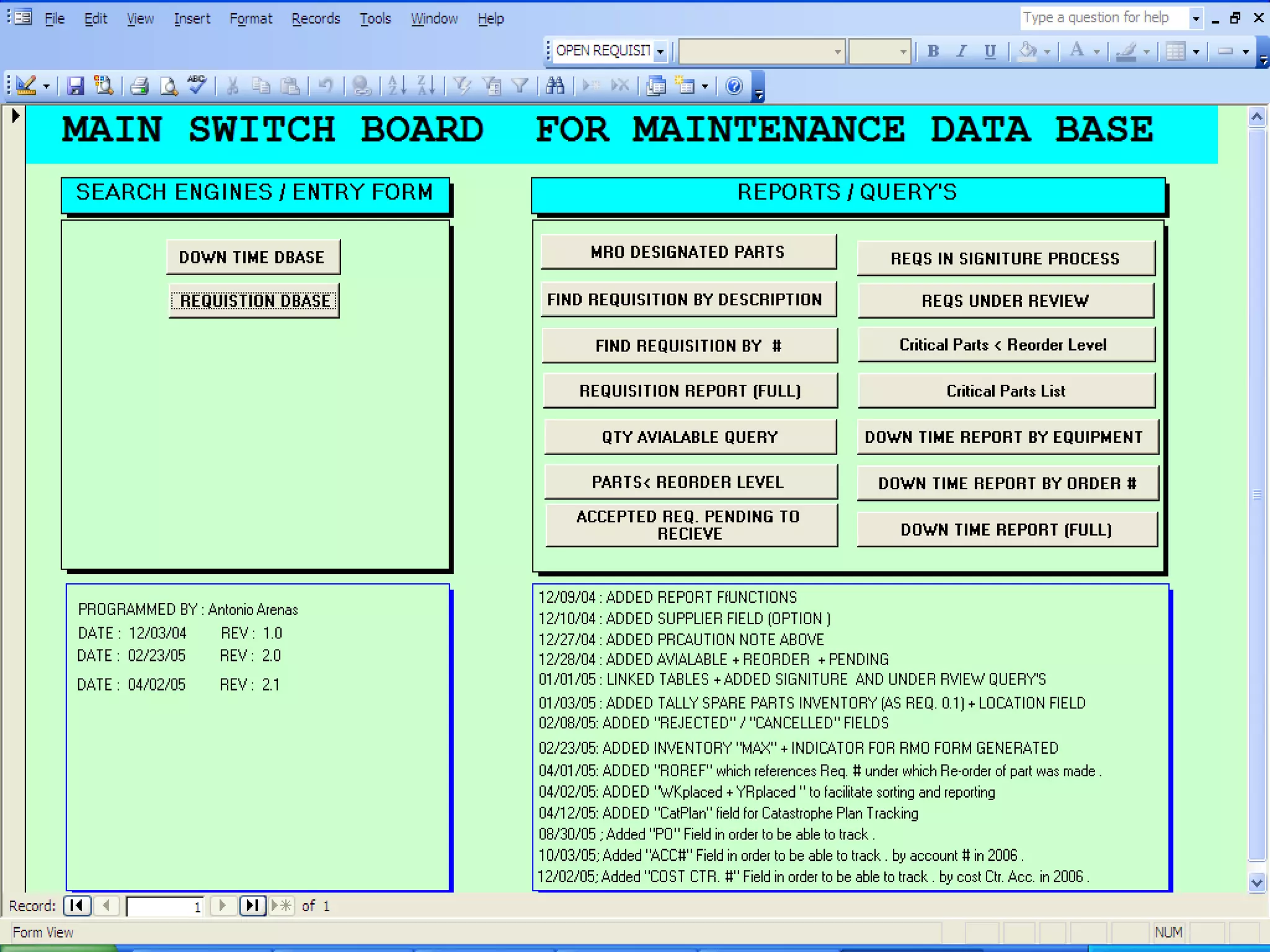Requisiton Data Base Presentation | PPT | Databases | Computer Software ...