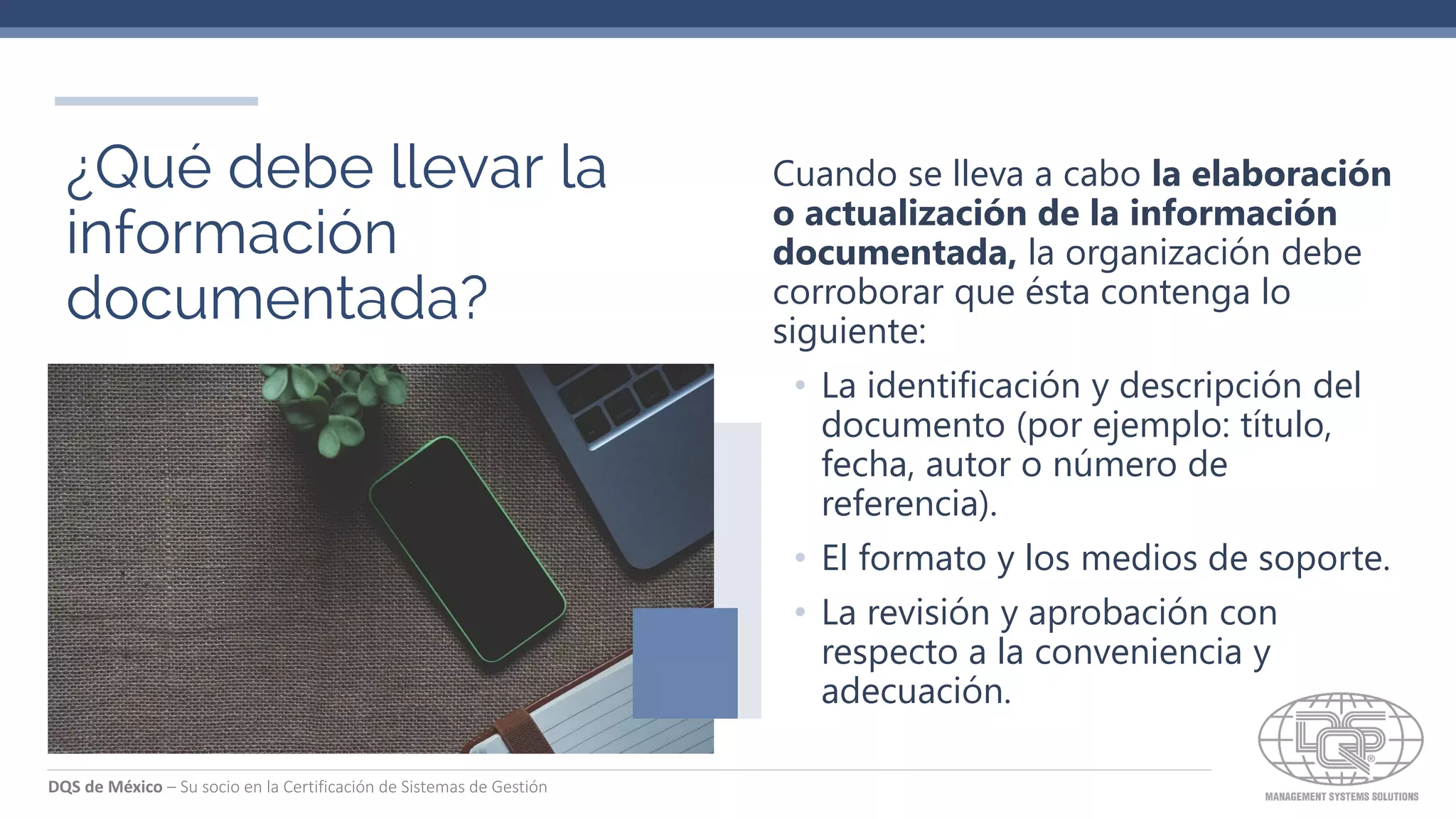 Requisitos para la información documentada - De acuerdo a ISO 9001:2015 ...