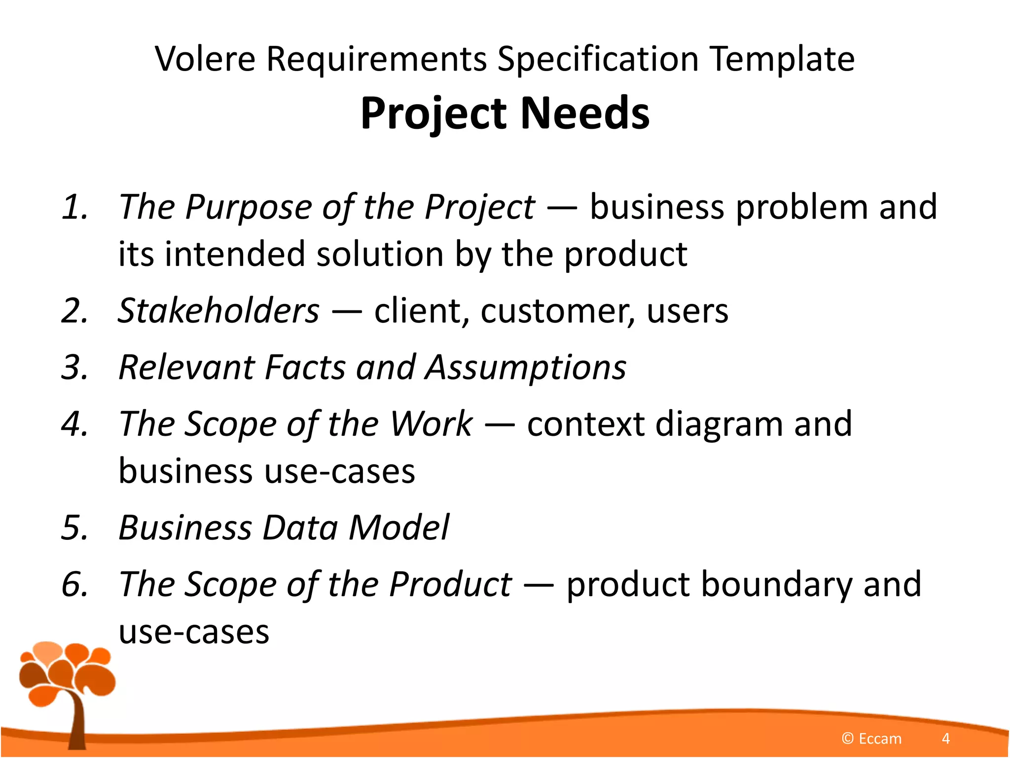 ReqView / Volere Requirements Specification Template | PDF