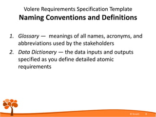 ReqView / Volere Requirements Specification Template | PDF