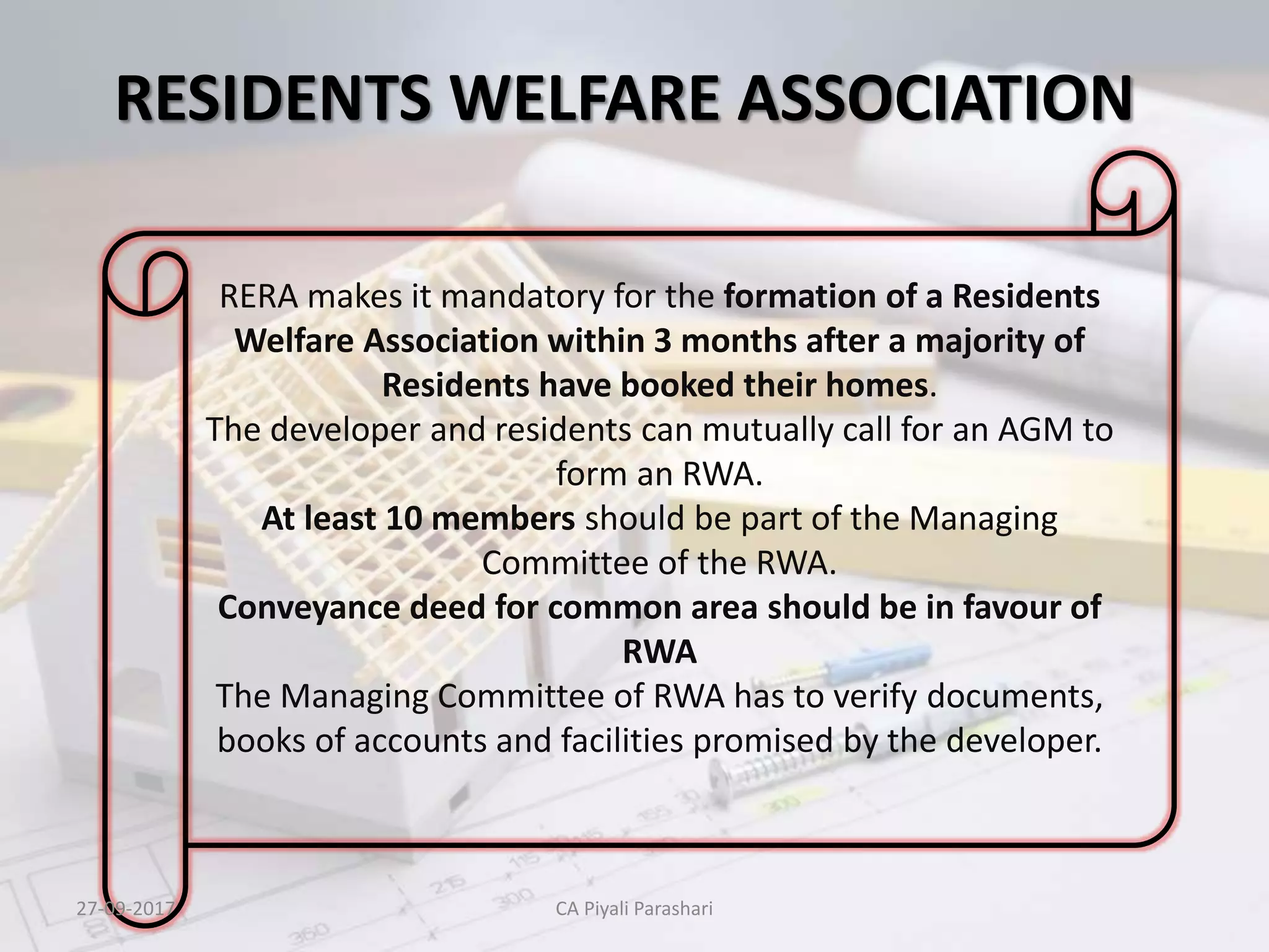 Real Estate Regulation Act, India (RERA) | PPTX
