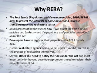Real Estate Regulation Act, India (RERA) | PPTX