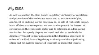 POWERPOINT PRESENTATION ON THE RERA ACT, 2016 | PPTX