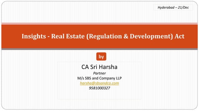 Insights into RERA | PPT