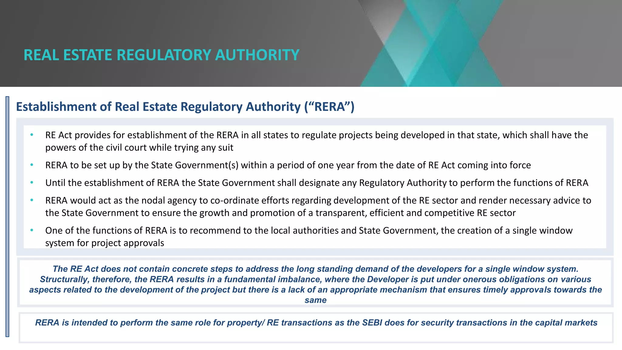 RERA - Key practical aspects and compliances - Sandeep Jhunjhunwala | PPTX