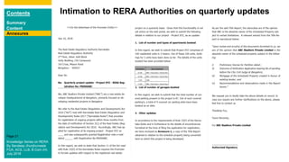 RERA - Quarterly update compliance - Karnataka - Sandeep Jhunjhunwala | PDF