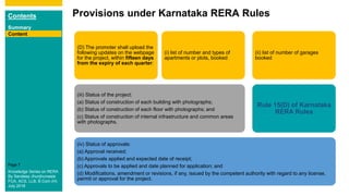 RERA - Quarterly update compliance - Karnataka - Sandeep Jhunjhunwala | PDF