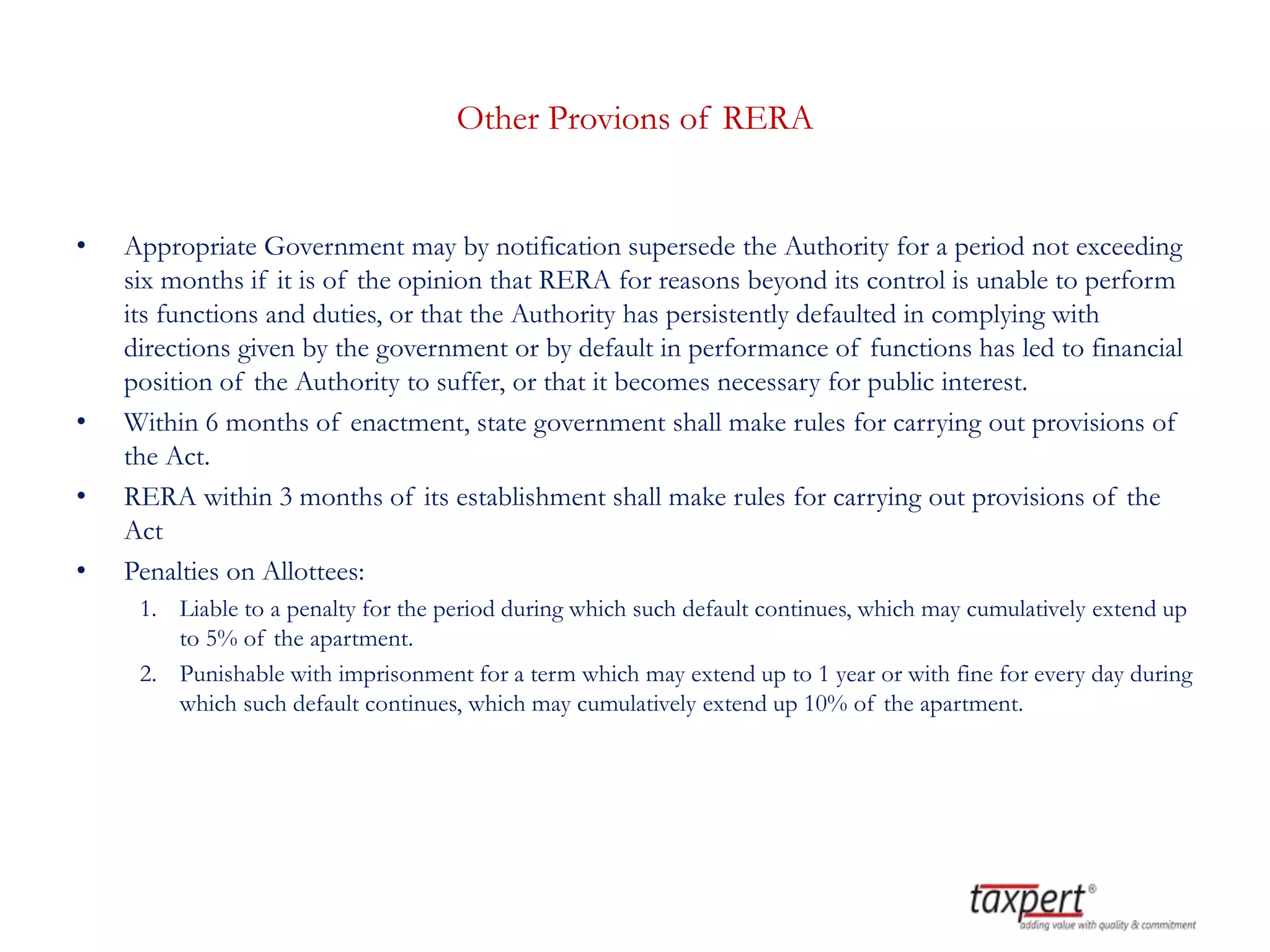 RERA ACT and its impact | PPTX