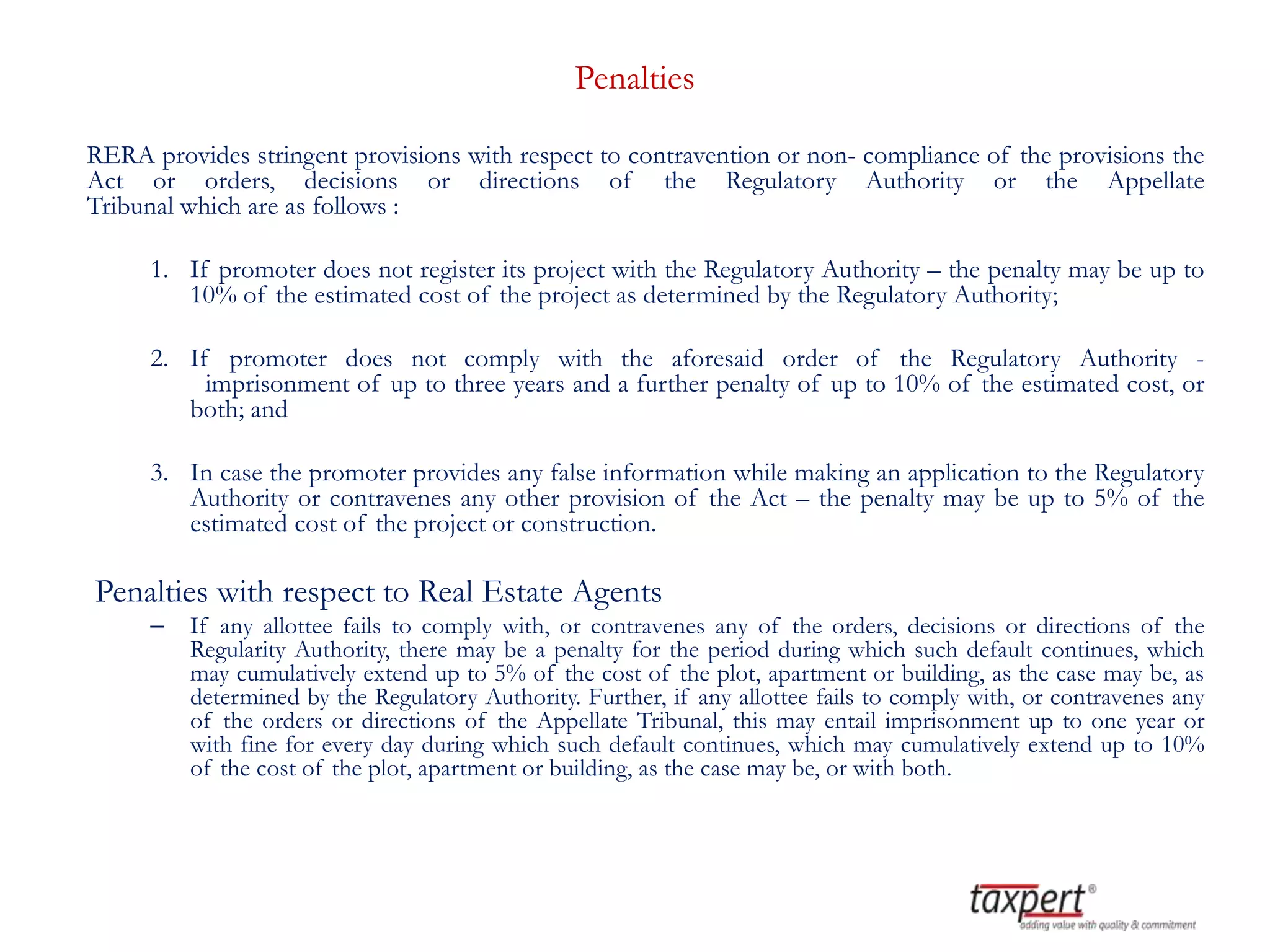 RERA ACT and its impact | PPTX