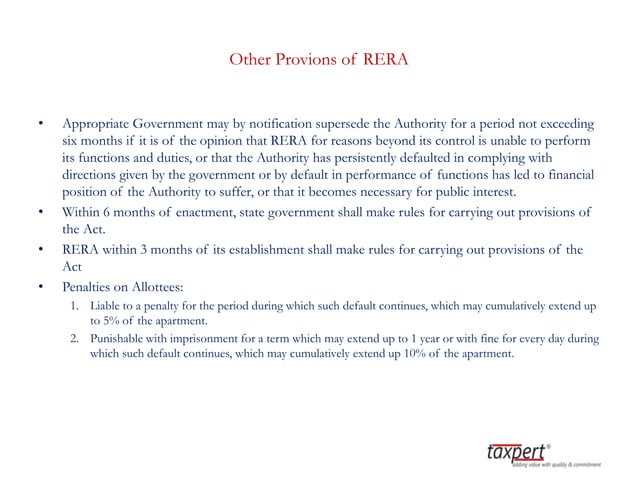 RERA ACT and its impact | PPTX