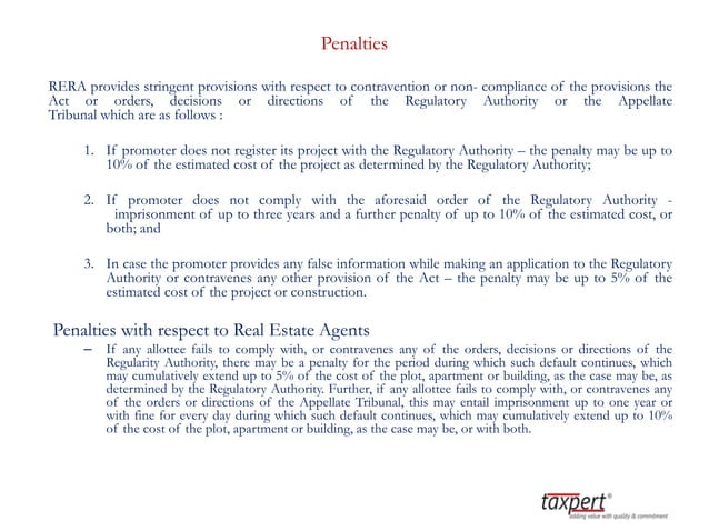 RERA ACT and its impact | PPTX
