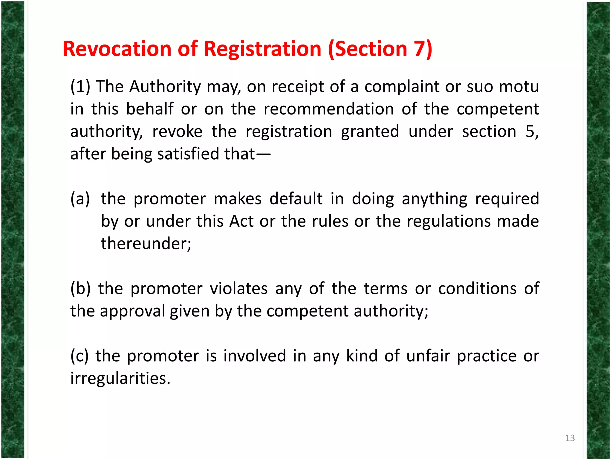 Real Estate (Development & Regulation) Act, 2016 | PPTX