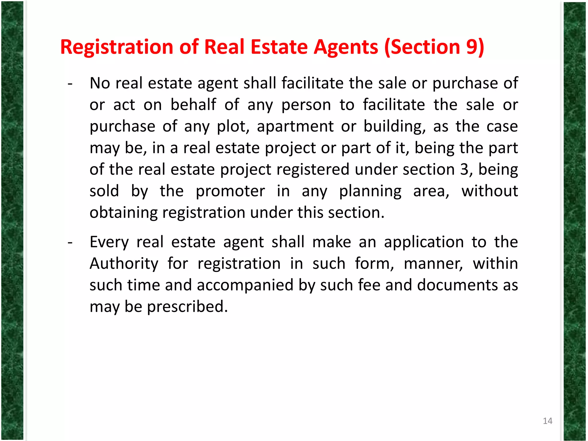 Real Estate (Development & Regulation) Act, 2016 | PPTX