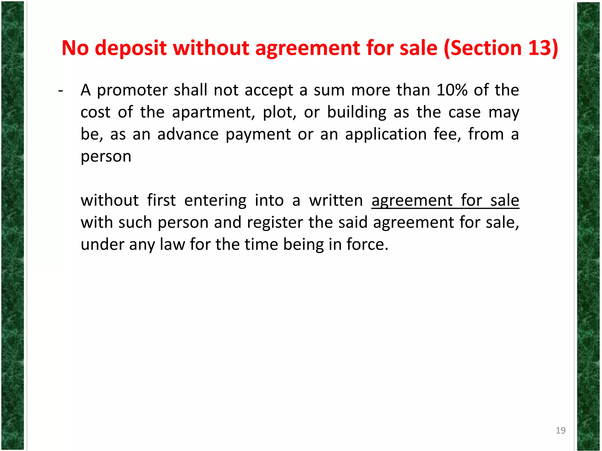 Real Estate (Development & Regulation) Act, 2016 | PPTX