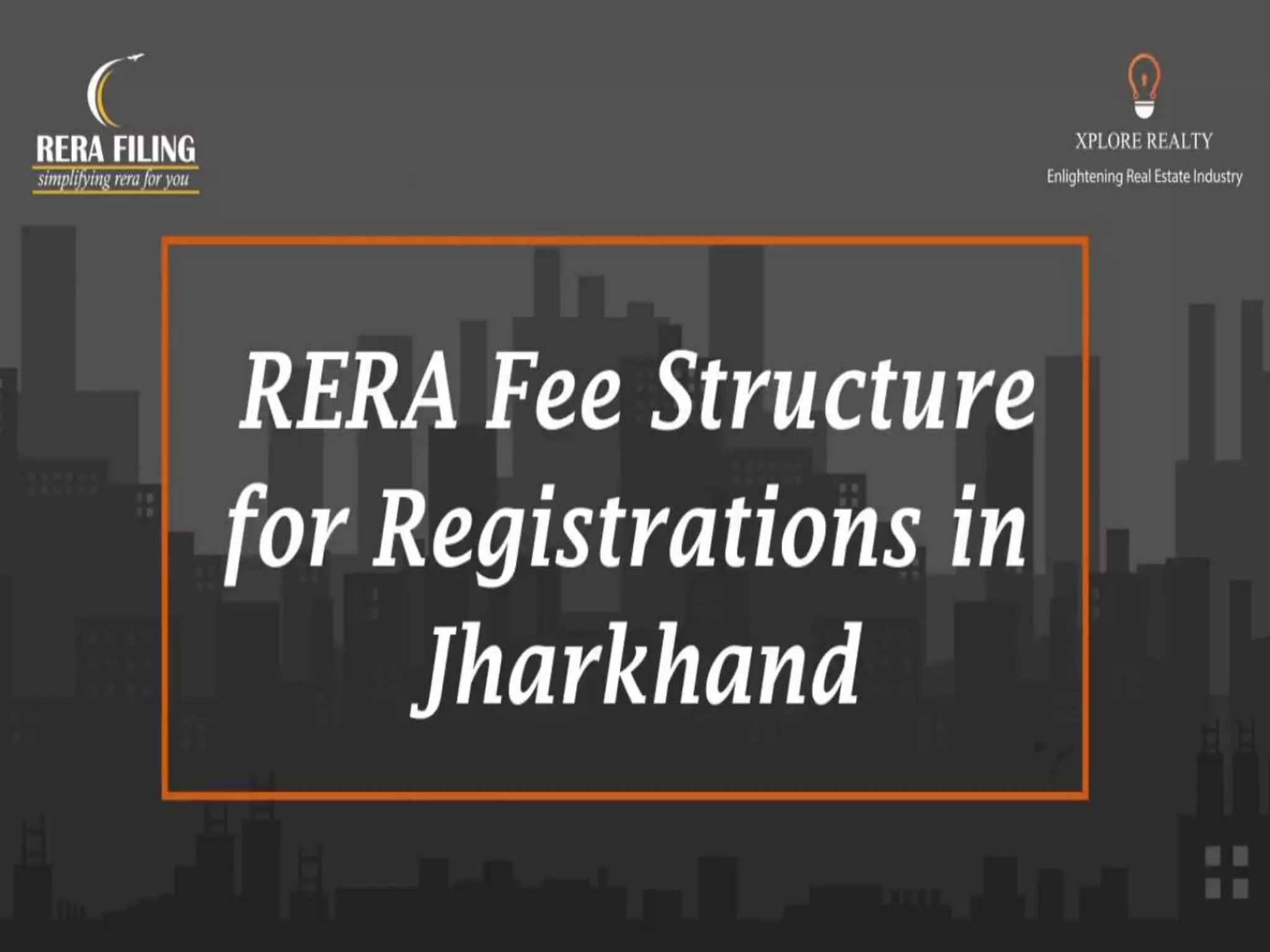 Rera fee structure for registration in jharkhand | PPTX