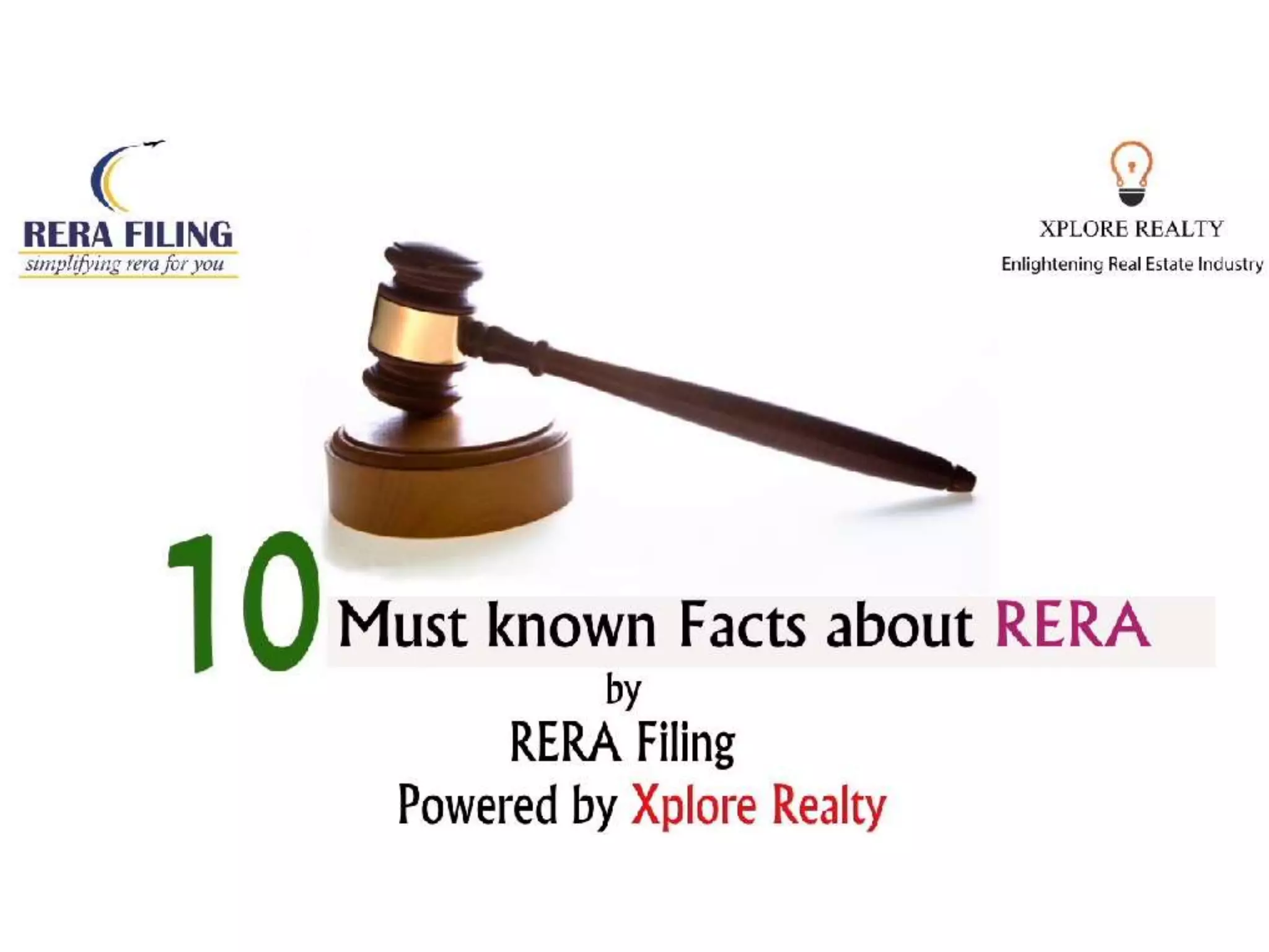 10 Must known facts about RERA | PPTX | Real Estate Industry | Industries