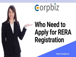 Rera registration - Corpbiz | PPT