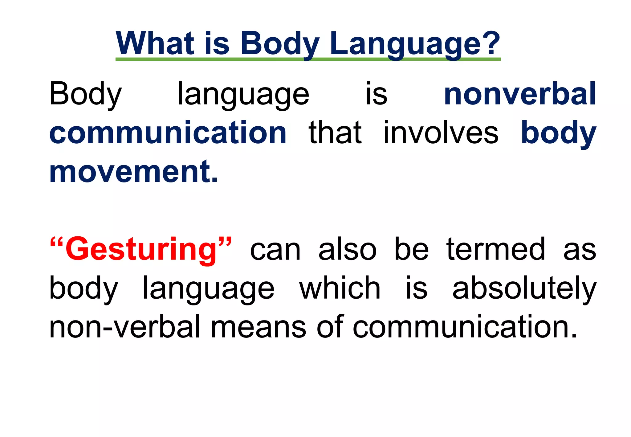 Body language | PPTX