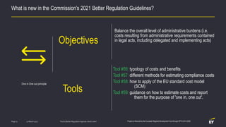 Better regulation agenda and instruments in the European Commission | PPTX