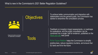 Better regulation agenda and instruments in the European Commission | PPTX