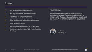 Better regulation agenda and instruments in the European Commission | PPTX