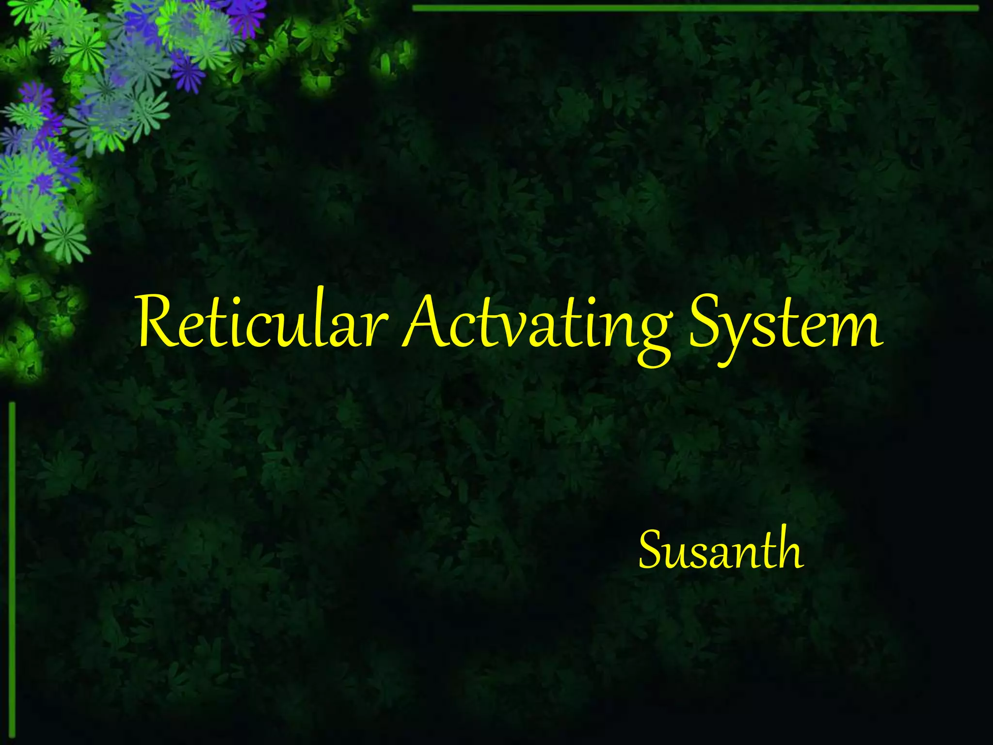 Reticular activating system | PPTX