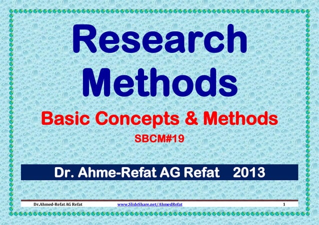 Research Methods: Basic Concepts and Methods | PDF | Science