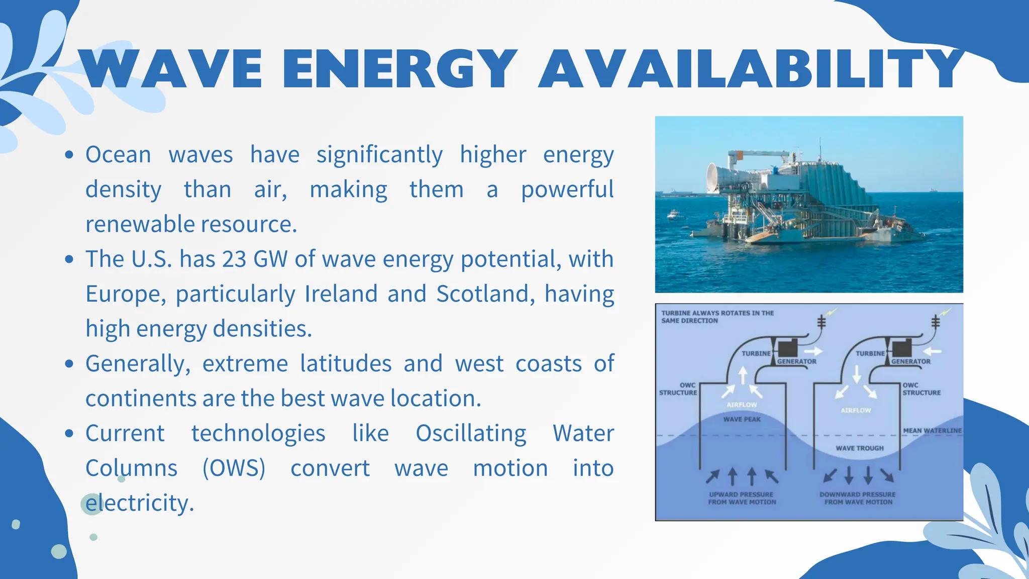 Sea Wave Energy - Renewable Energy Resources | PPT
