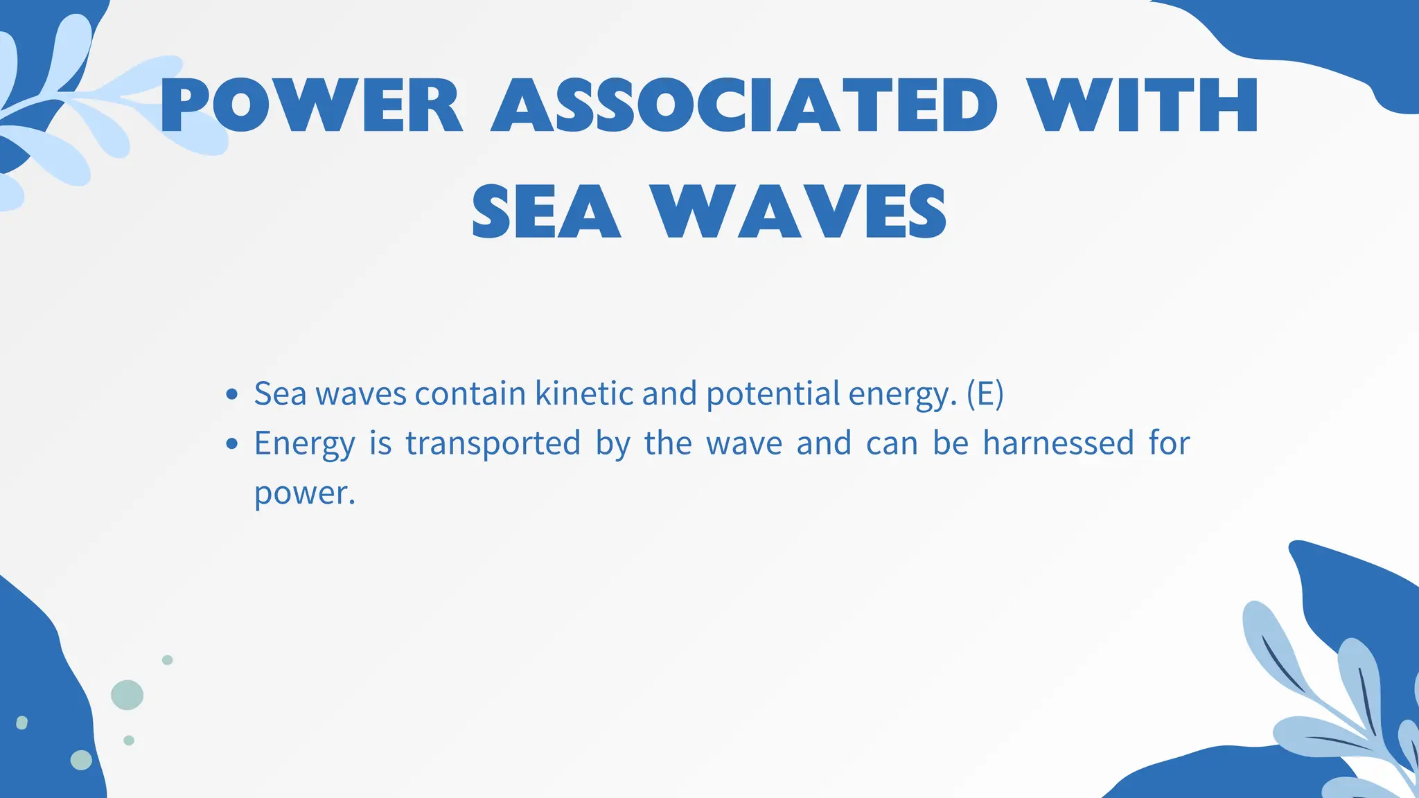 Sea Wave Energy - Renewable Energy Resources | PDF