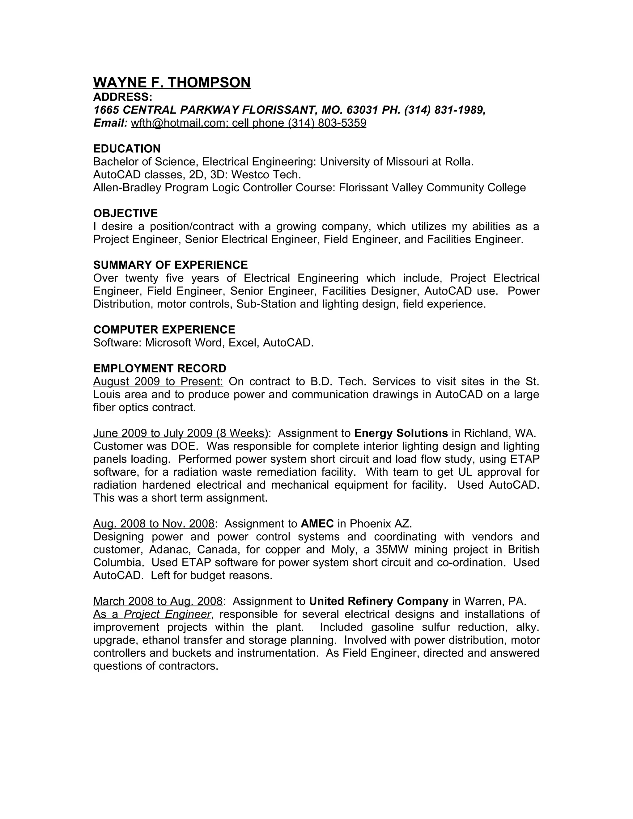 Resume 02 13 11 2pg | DOC