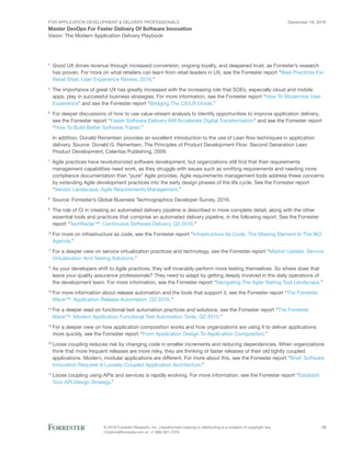 Forrester Report: Master DevOps For Faster Delivery Of Software Innovation | PDF